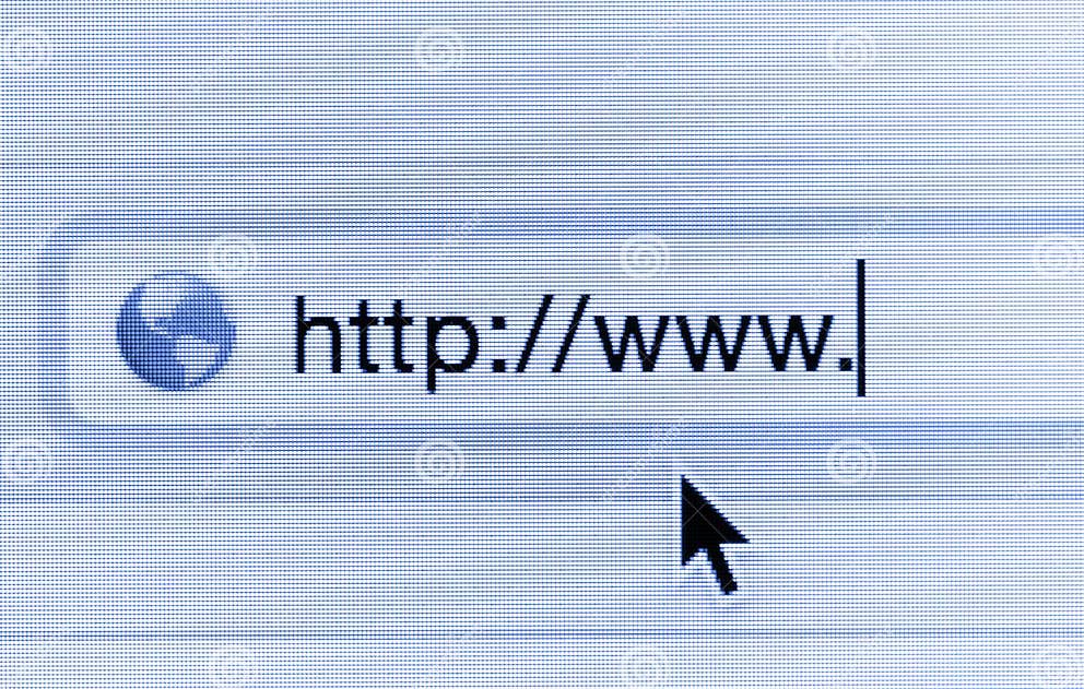 Macro Shot of Computer Screen with Http:// Address Bar and Web Stock ...