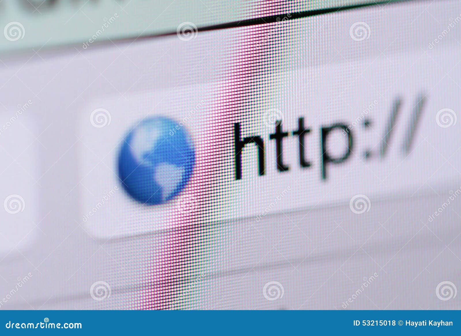 Macro Shot of Computer Screen with Http:// Address Bar and Web Stock ...