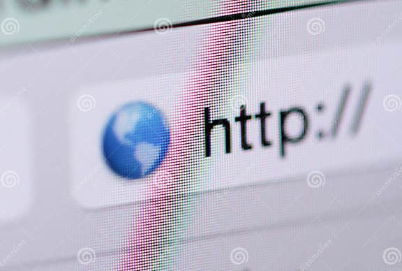 Macro Shot of Computer Screen with Http:// Address Bar and Web Stock ...
