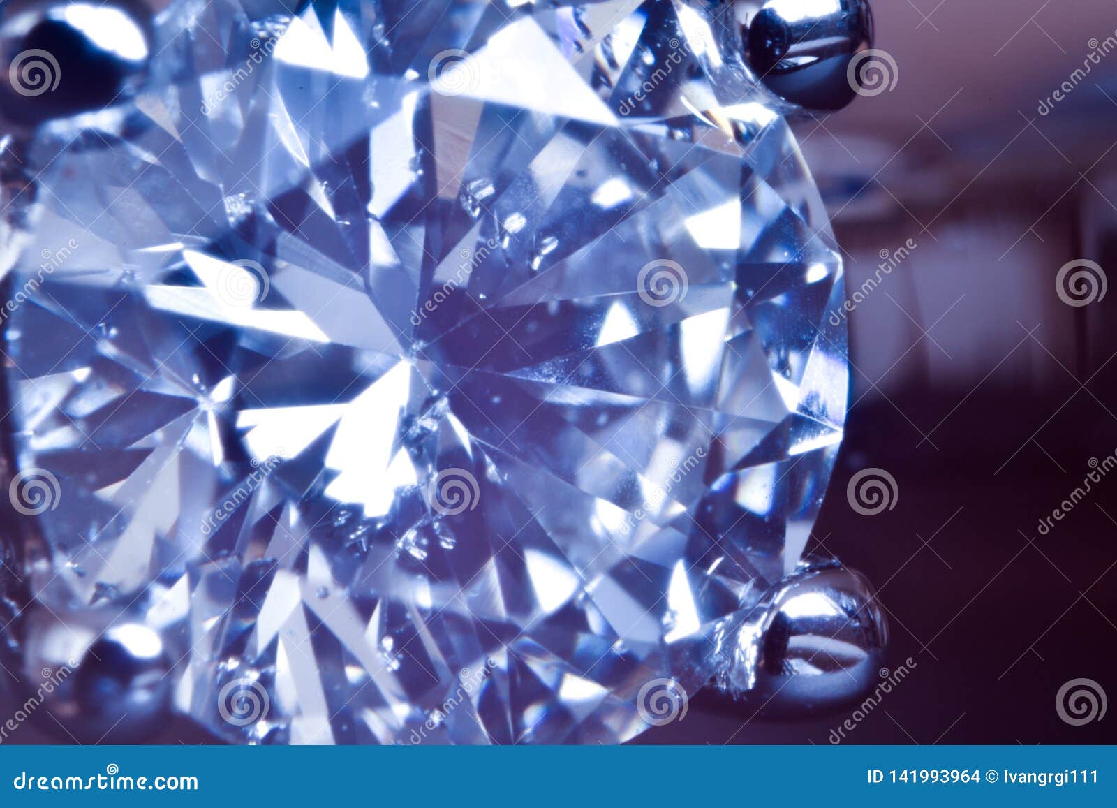 Macro Shot of Diamond Engagement Ring Stock Photo - Image of jewel ...