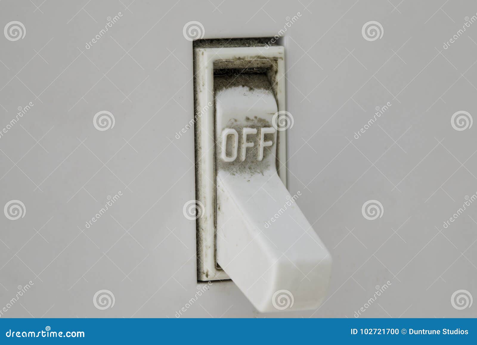 Macro Dirty Light Switch Off Stock Photo - Image of position ...