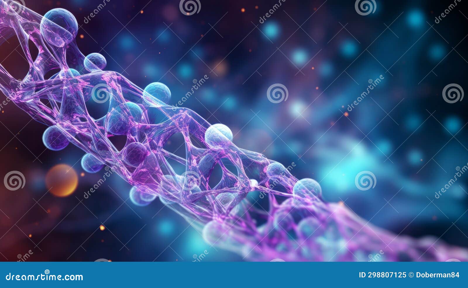Macro Shot of DNA Molecule. Scientific Image of Cell Structure ...