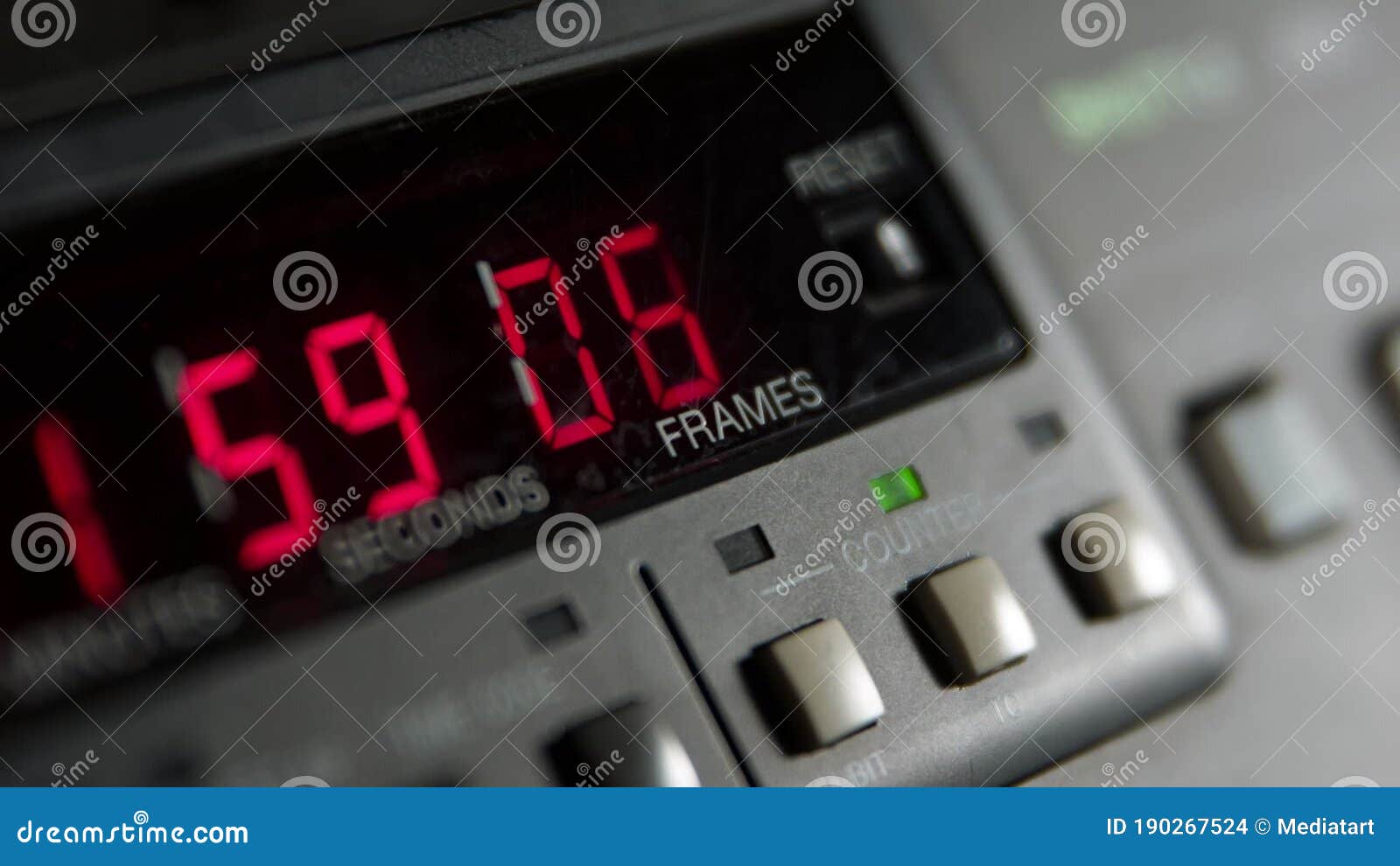 Timecode Frame Counter on a Digital Broadcast Video Recorder Stock ...