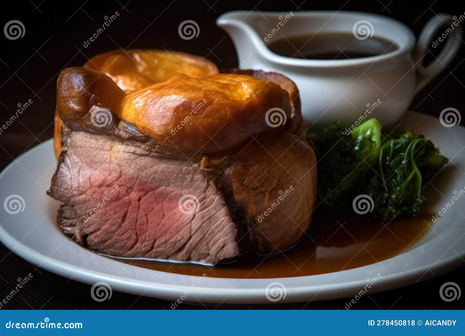 Macro Shot of a Generous Portion of Perfectly Cooked Roast Beef ...
