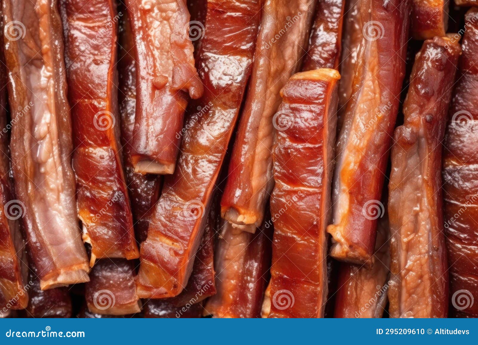 Macro Shot of Glazed Pork Ribs Texture Stock Illustration ...