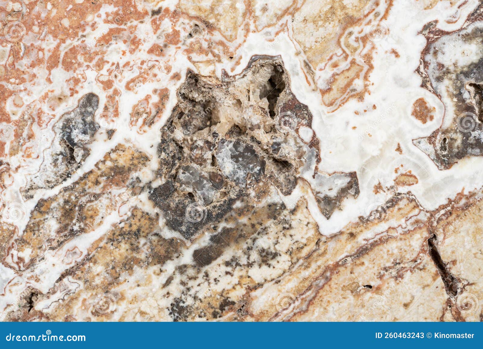 Macro Shot of Granite or Marble Stone Structure with Brown White ...
