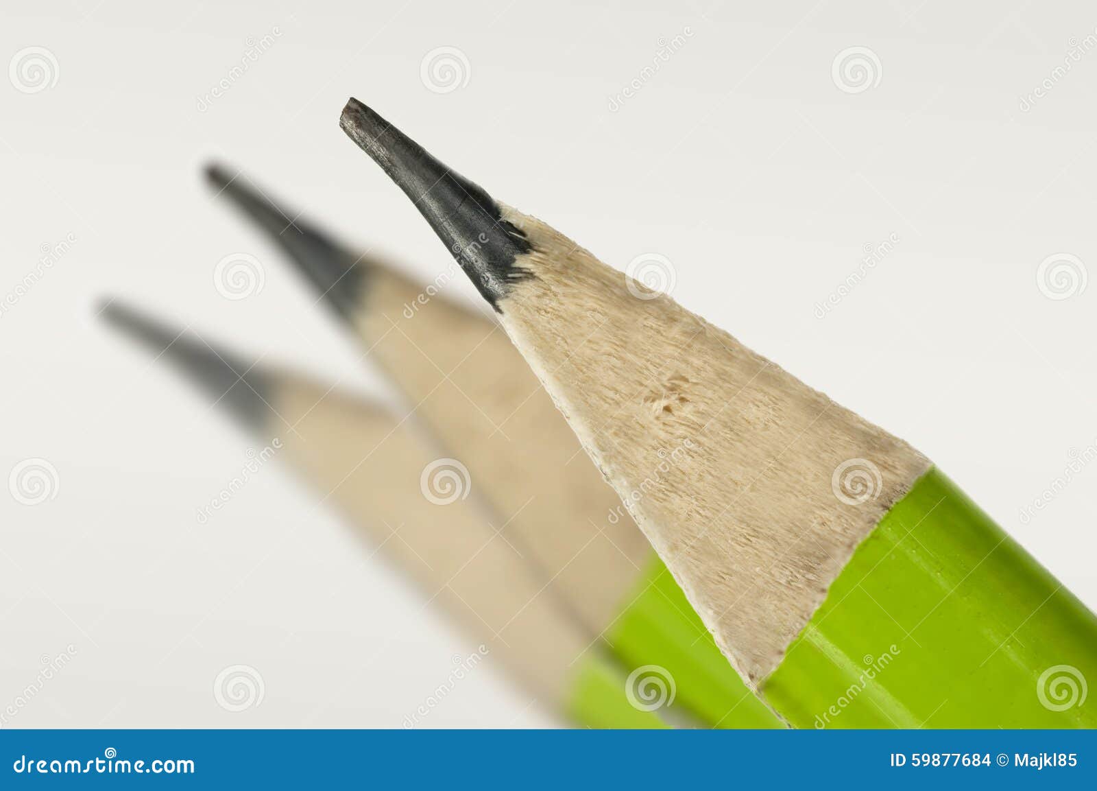Macro Shot of a Green Pencil Stock Photo - Image of studio, detail ...