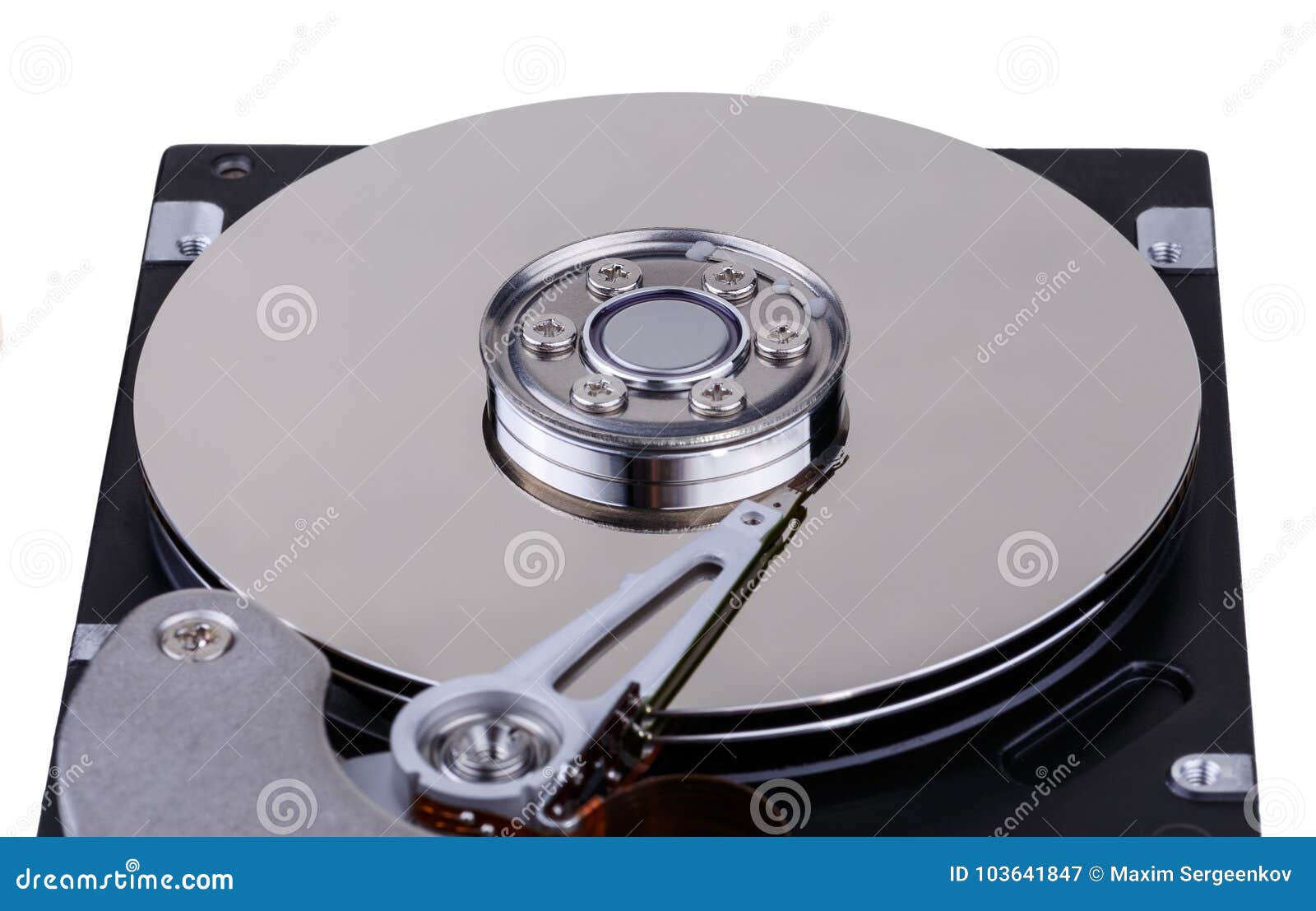 Hard drive inside stock image. Image of drive, disc - 103641847