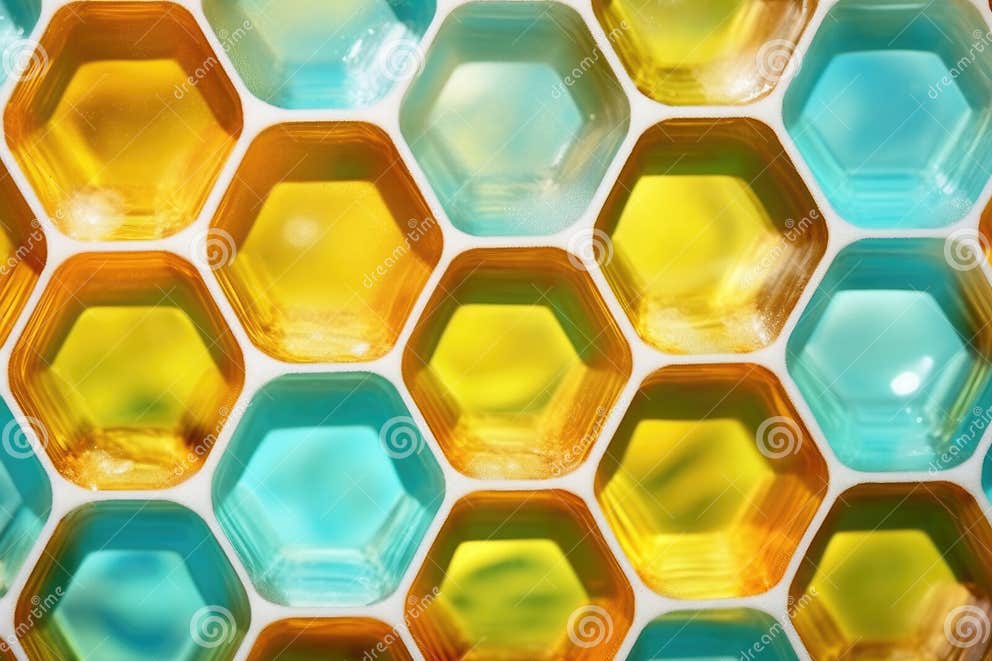Macro Shot of Hexagonal Pattern in a Soap Bubble Stock Photo - Image of ...