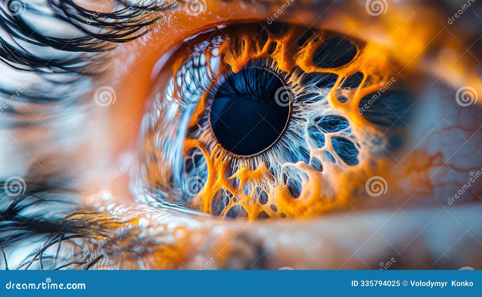 Macro Shot of a Human Eye with Vibrant Colors, Abstract Pattern. Vision ...