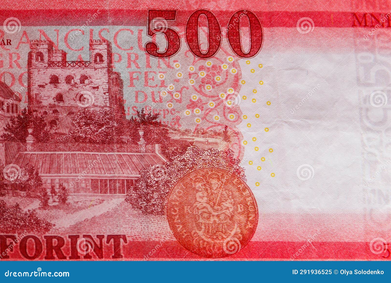Macro Shot of 500 Hungarian Forint Bill Stock Image - Image of currency ...