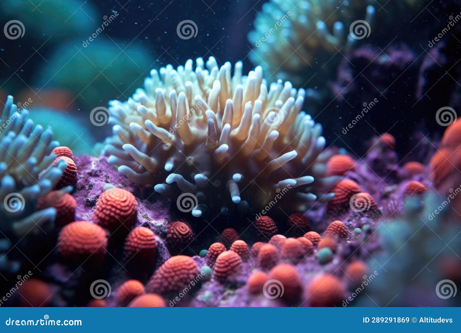 Macro Shot of Individual Coral Polyp during Spawning Stock Image ...