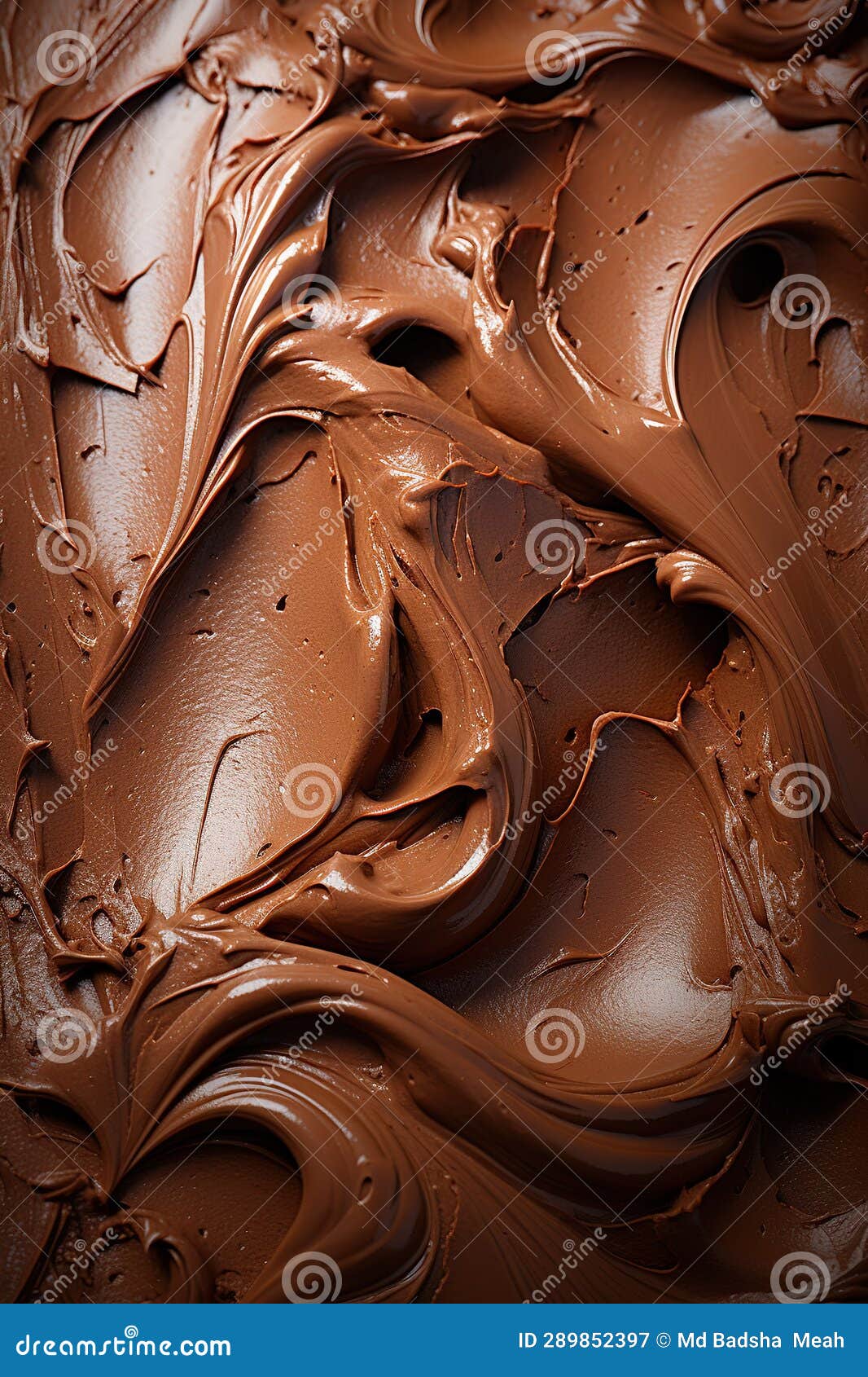 Macro Shot of Indulgent Chocolate Ice Cream Texture Stock Image - Image ...