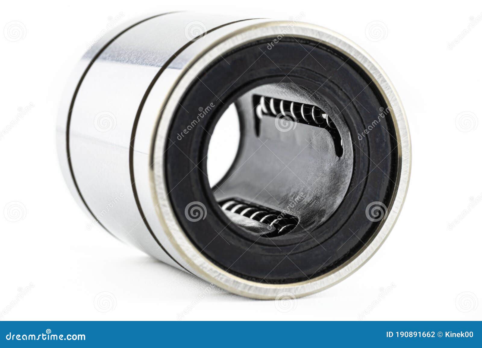Macro Shot of the Inside of a Linear Bearing, Isolated on a White ...