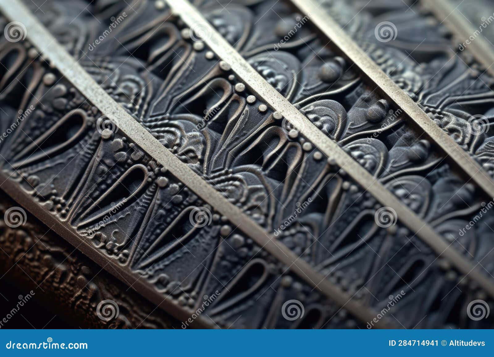 Macro Shot of Intricate Blade Patterns Stock Illustration ...
