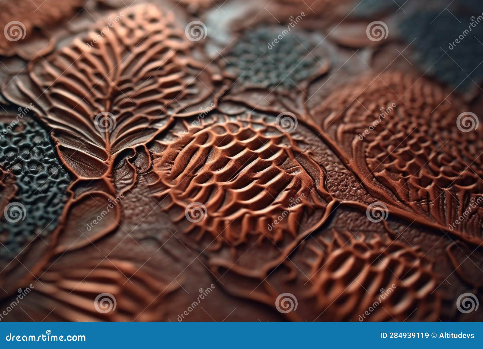 Macro Shot of Leather Embossing Technique Stock Illustration ...