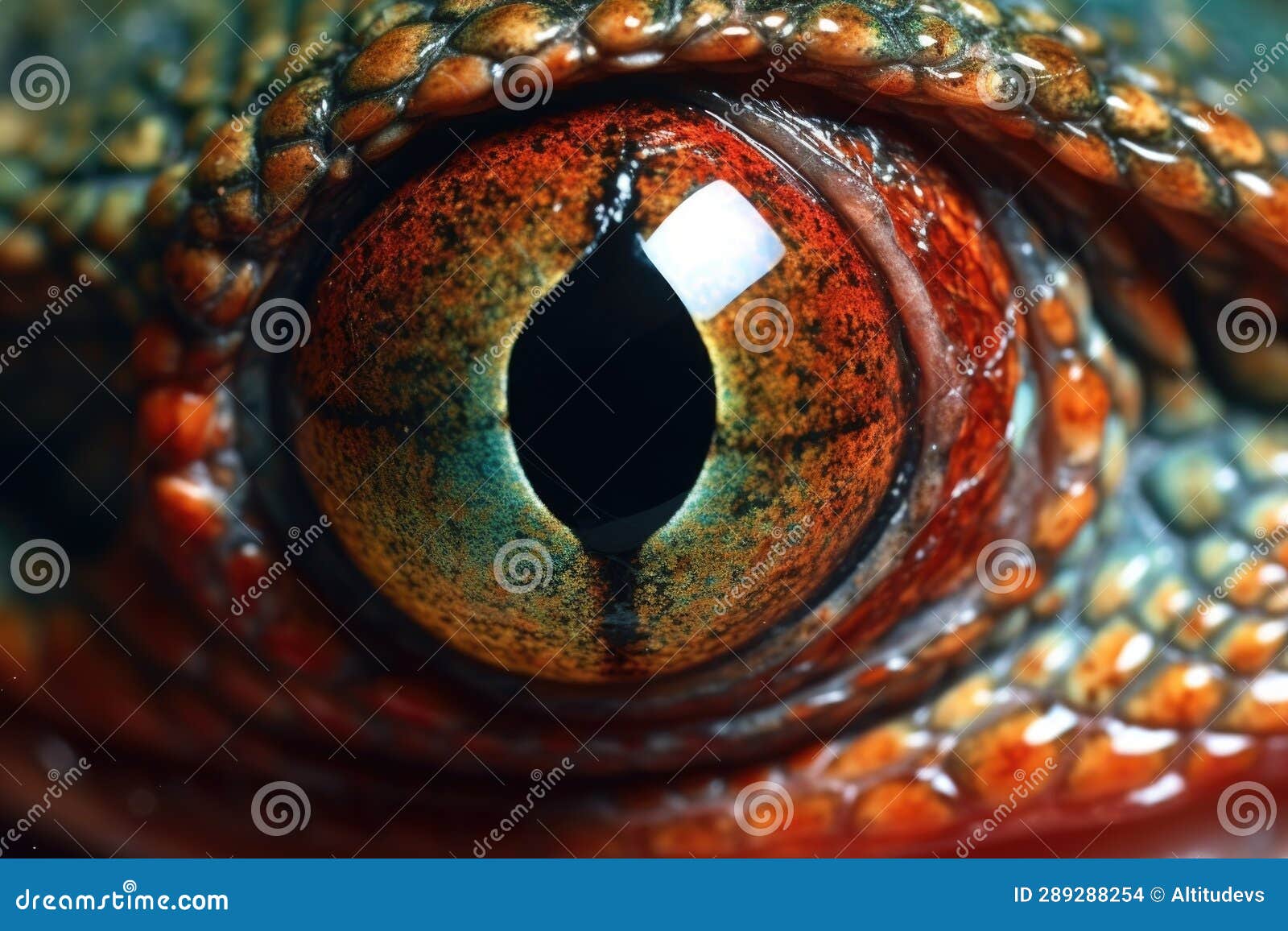 Macro Shot of Lizards Eye while Eating a Bug Stock Photo - Image of ...