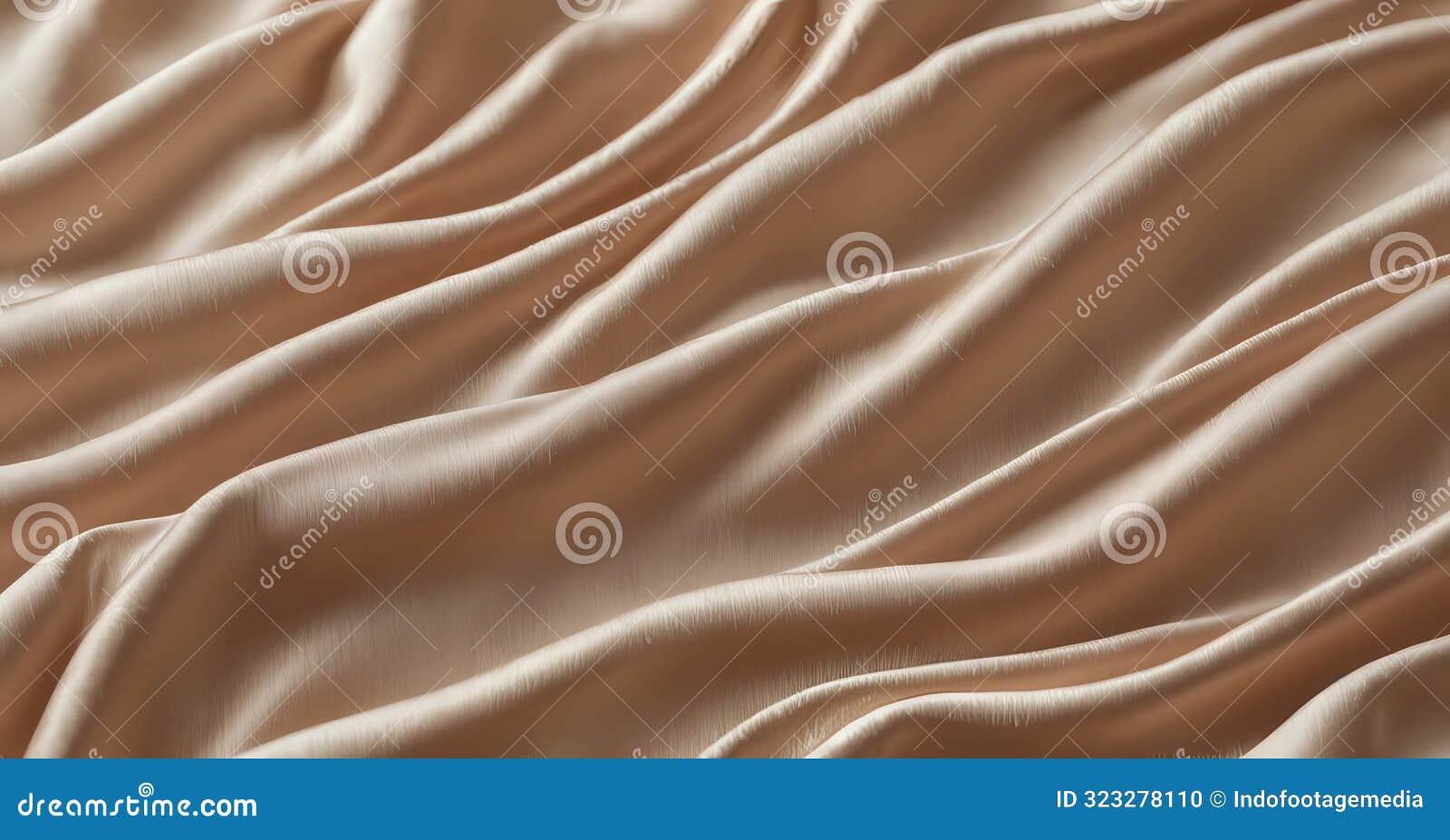 Macro Shot of Luxurious Beige Satin Silk Fabric Texture. Top View Stock ...