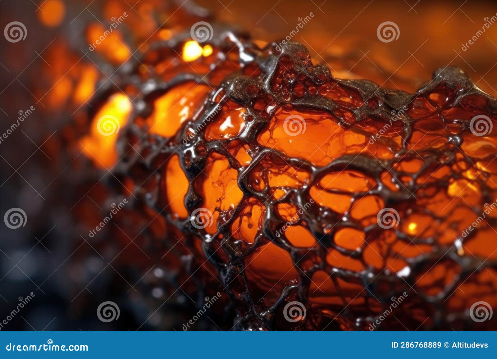 Macro Shot of Molten Metal Fusing Together Stock Image - Image of macro ...