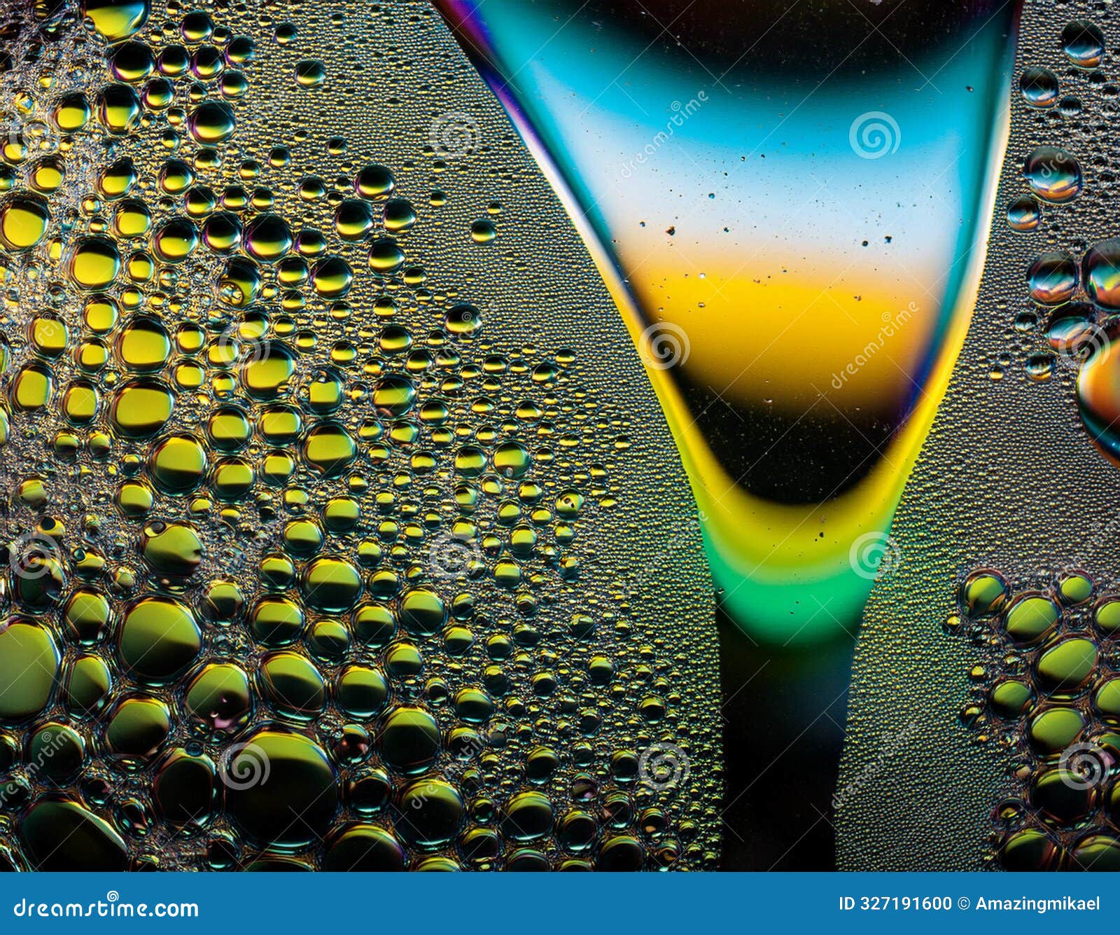 Macro Shot of Oil and Water Interaction Creating Psychedelic Patterns ...