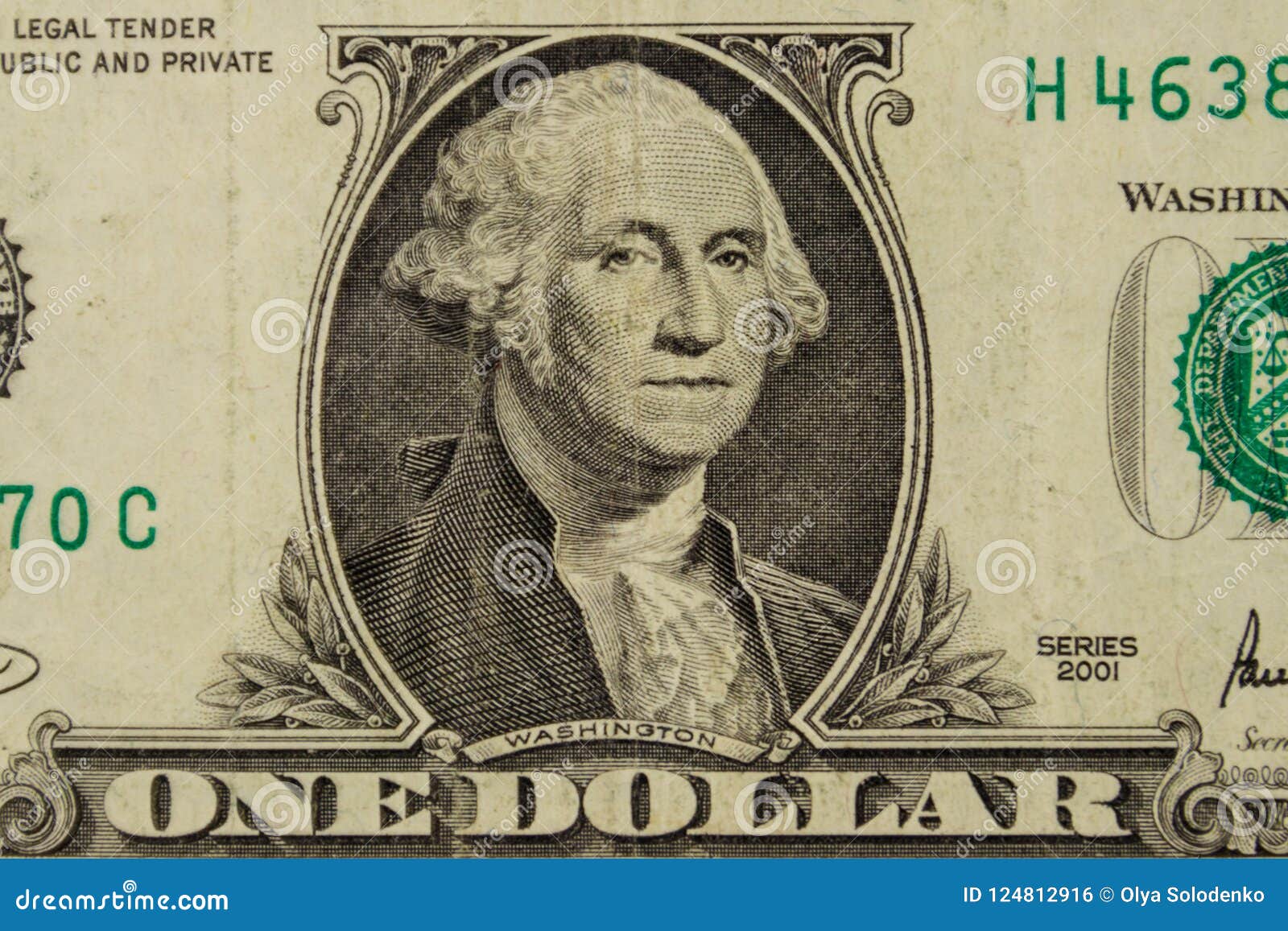 Macro Shot of One Dollar Banknote Stock Photo - Image of banknote ...