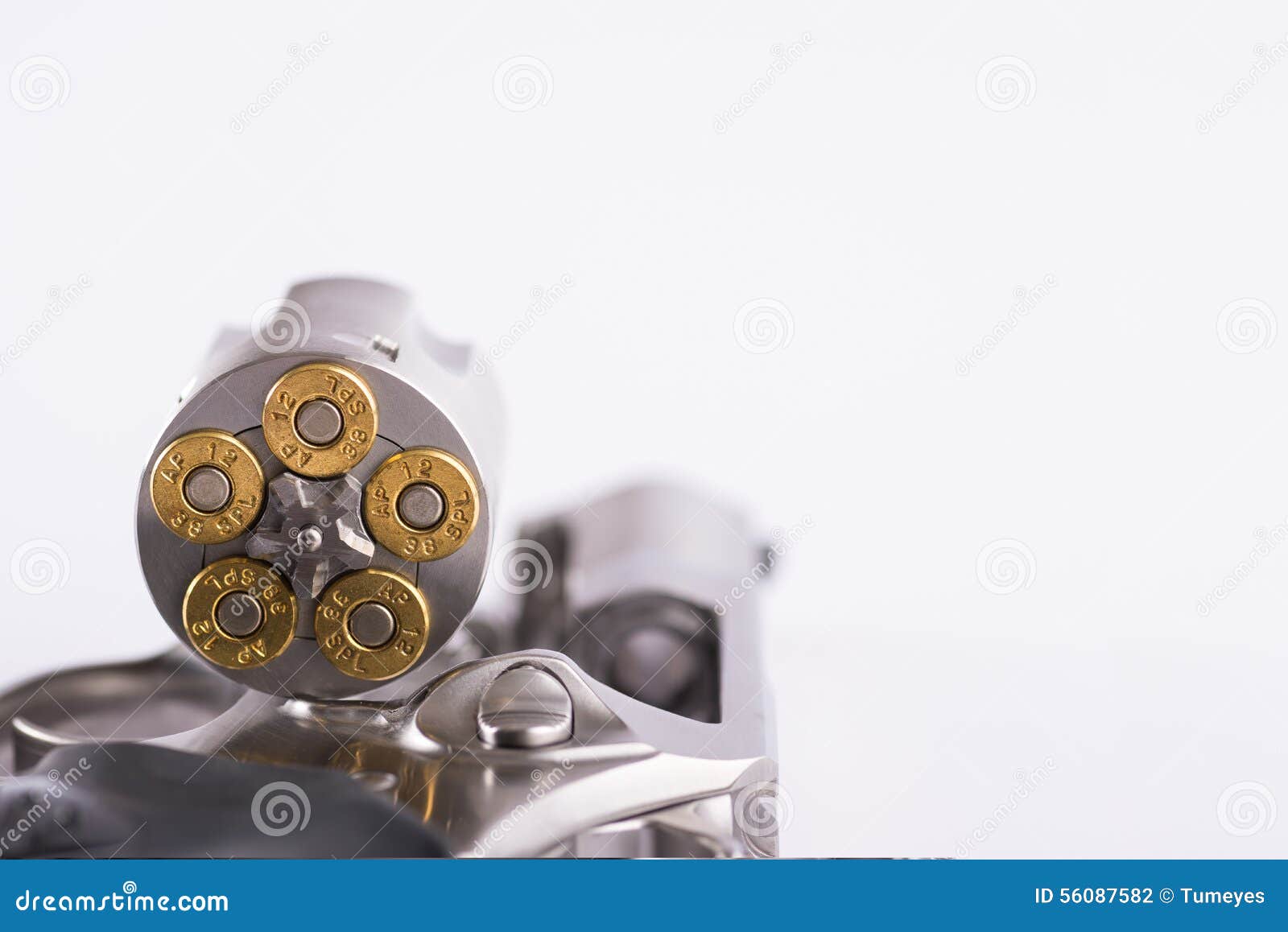 Macro Shot of an Open Revolver Loaded with Bullets Stock Photo - Image ...