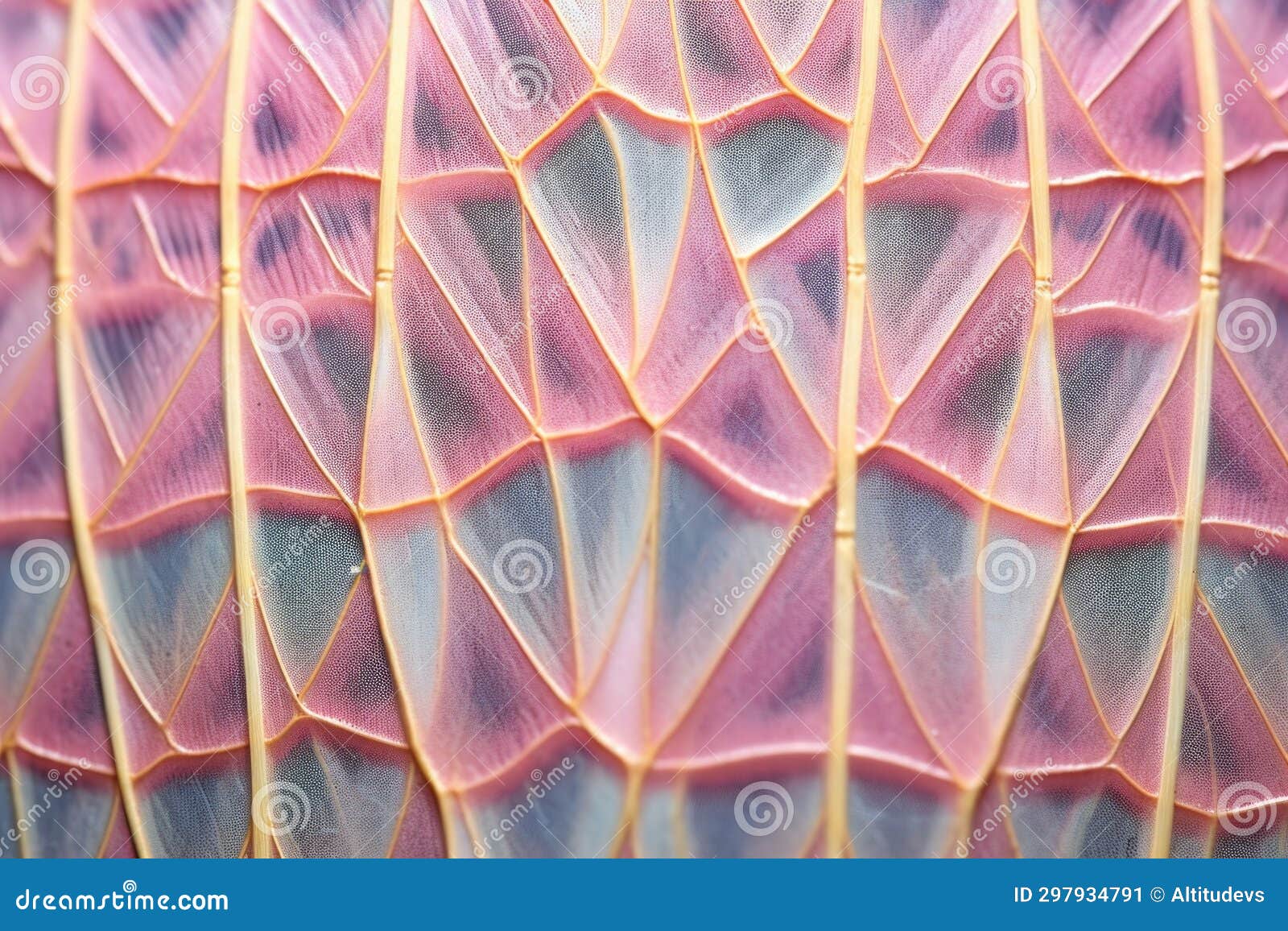 Macro Shot of Pastel-colored Moth Wing, with Grid-like Pattern Stock ...