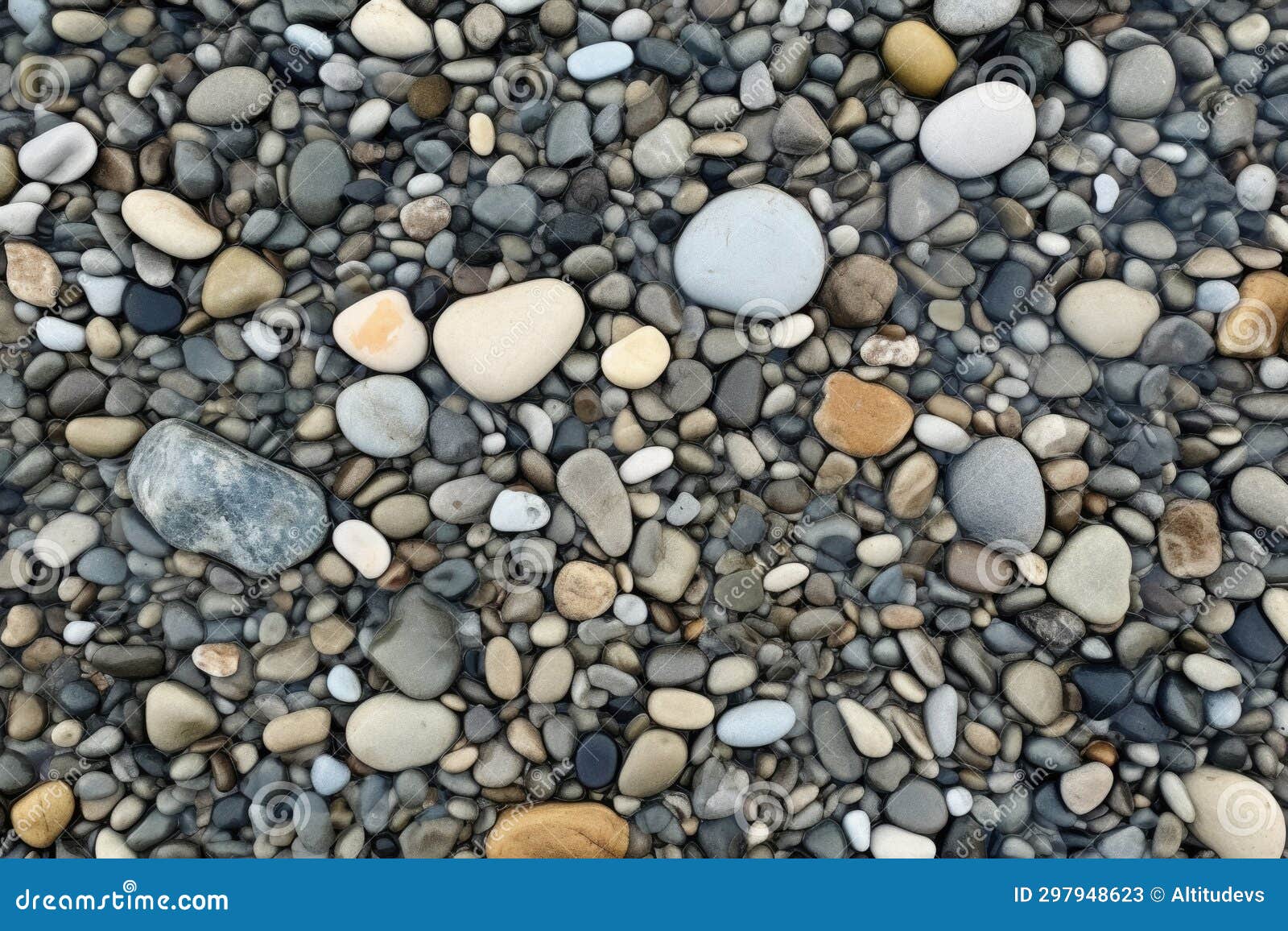 Macro Shot of Pebbles in a River Bed Stock Image - Image of river ...