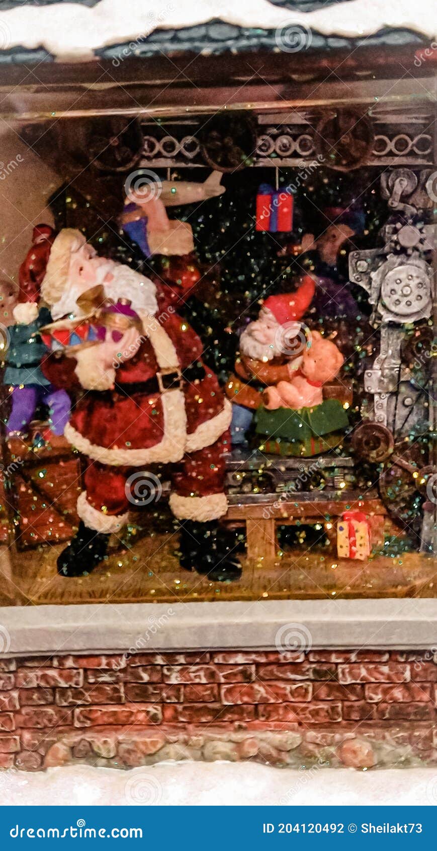 A Peek Inside Santa`s Workshop Stock Photo - Image of globe, inside ...