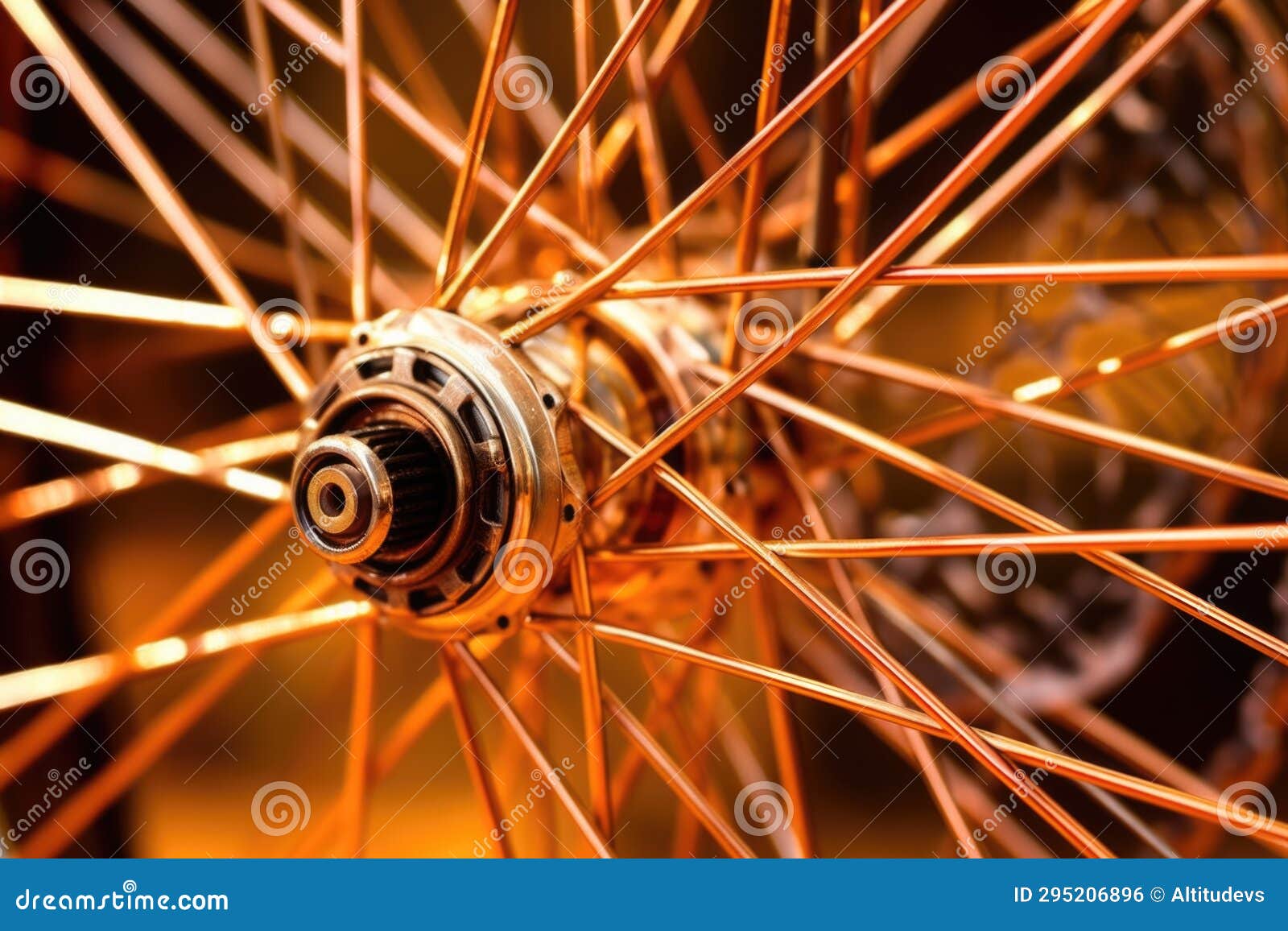 Macro Shot of a Perfect Shiny Bicycle Spoke Stock Photo - Image of ...
