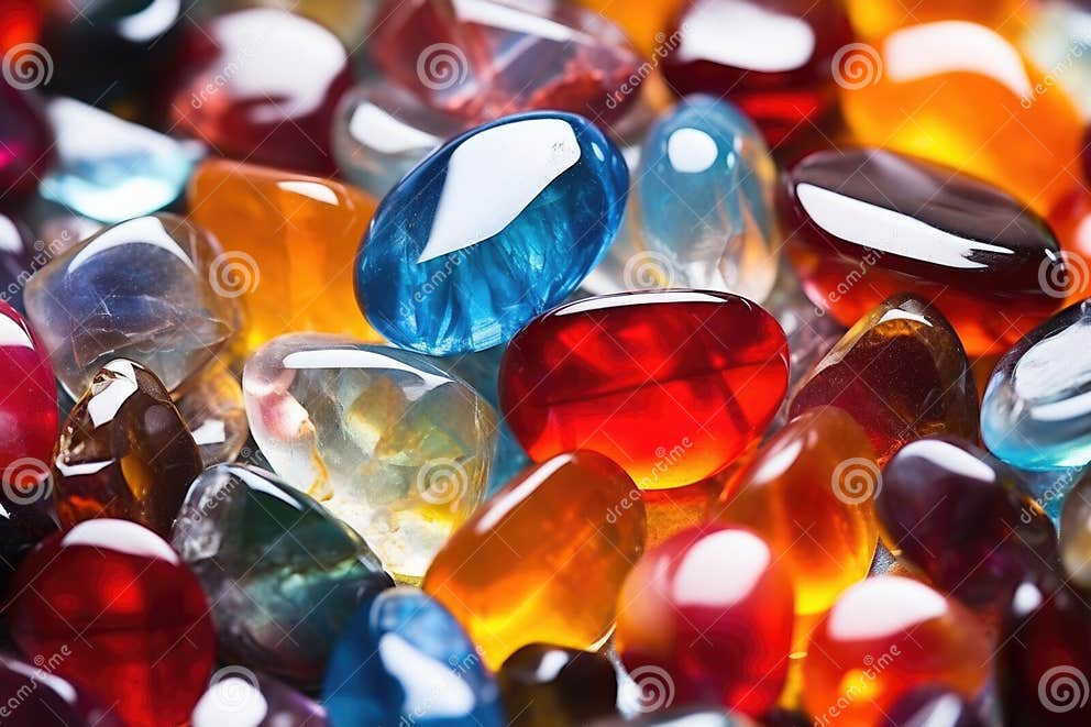 Macro Shot of Polished Gemstones Stock Photo - Image of macro, gemstone ...