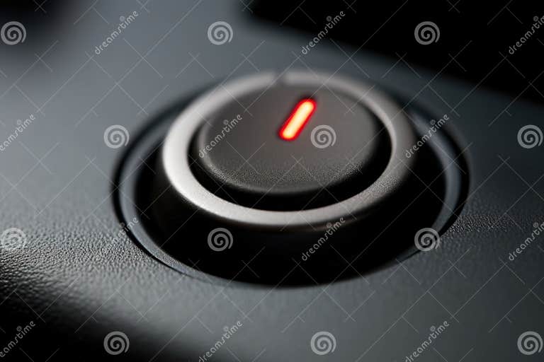 Macro Shot of a Power Button on Console Stock Illustration ...