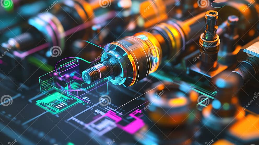 A Macro Shot of Precision Tools Highlighted by Augmented Reality ...