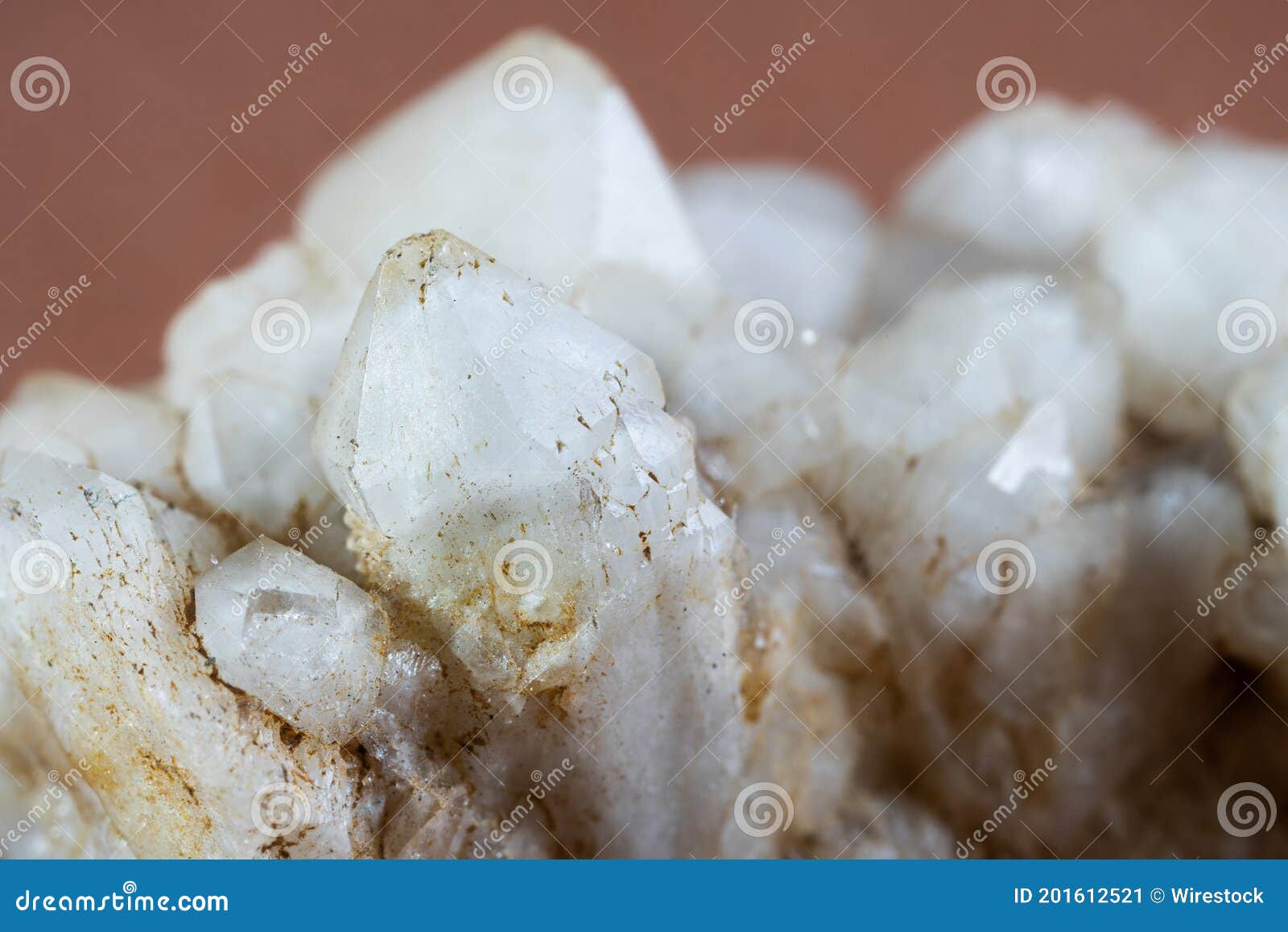 Macro Shot of Quartz Crystals with Pyramidal Shapes Stock Image - Image ...