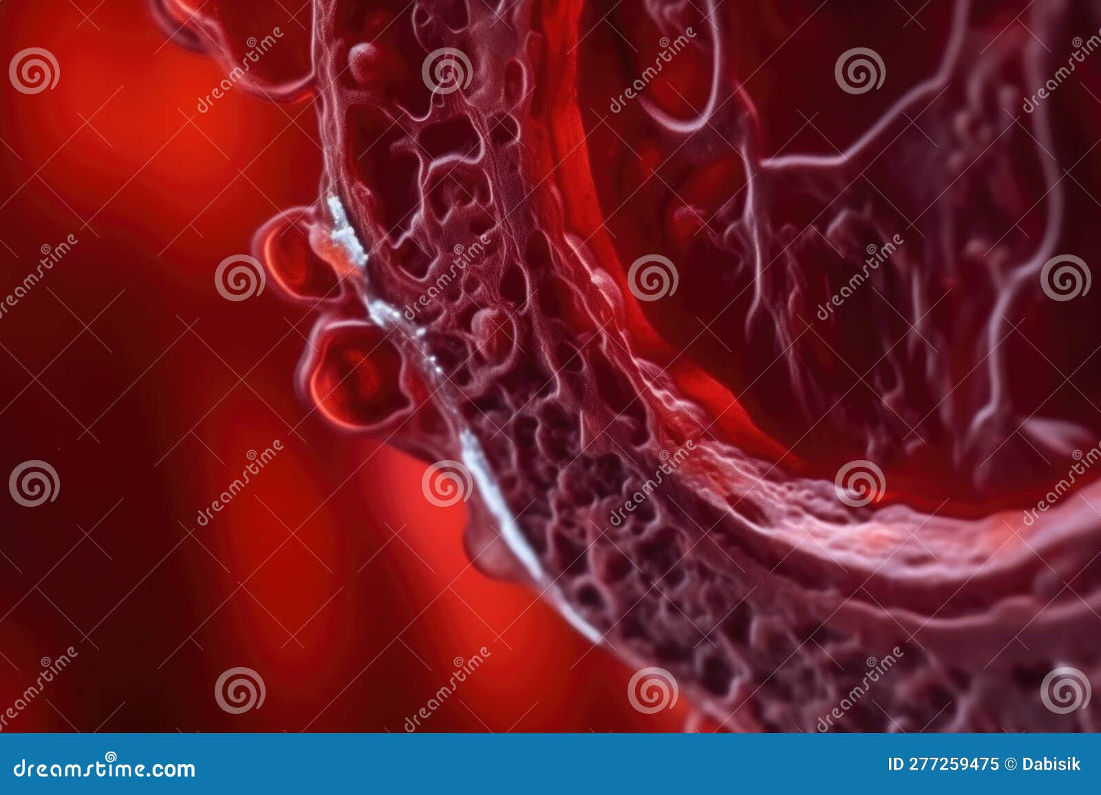 Macro Shot of Red Blood Cells in Artery. Generative AI Stock ...