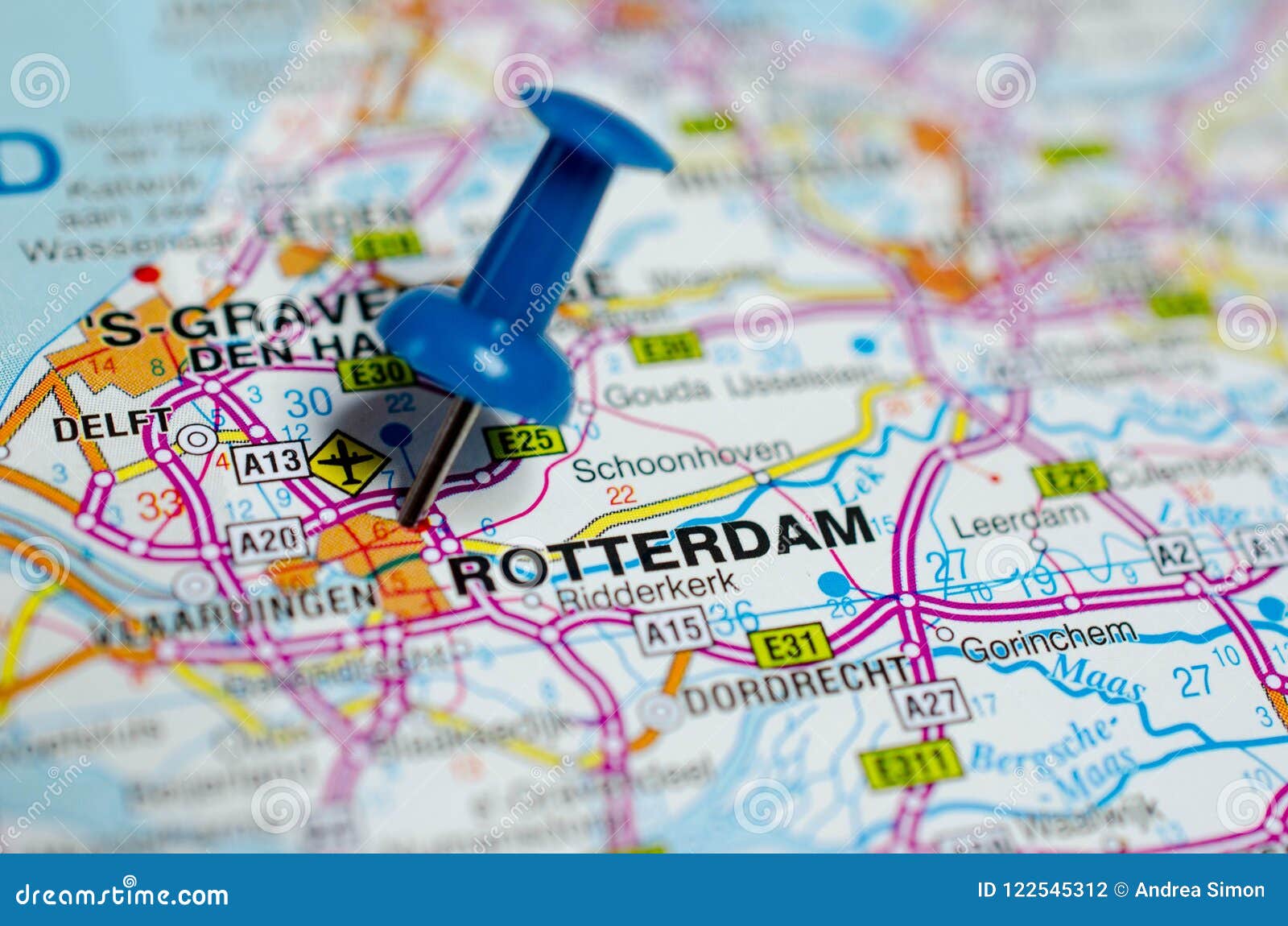 Rotterdam On Map Royalty-Free Stock Image | CartoonDealer.com #122545312