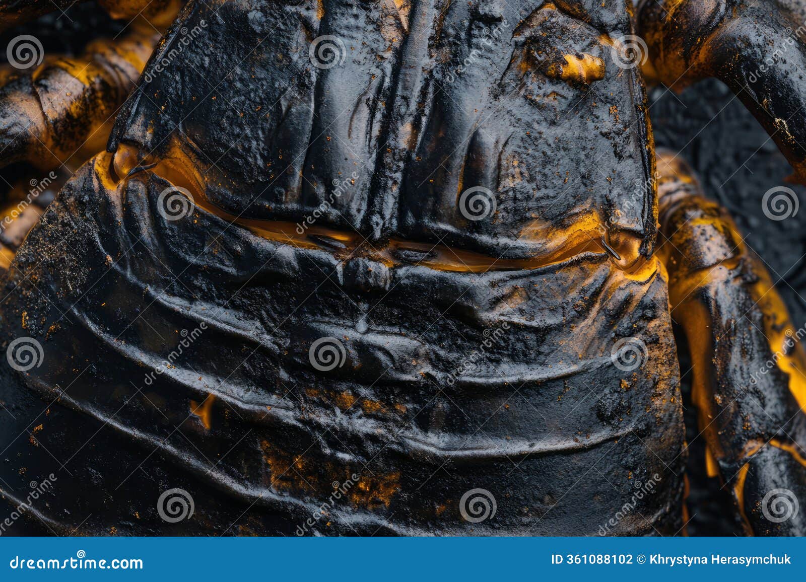 Macro Shot of Scorpion Exoskeleton Texture, Rough, Segmented Surface ...