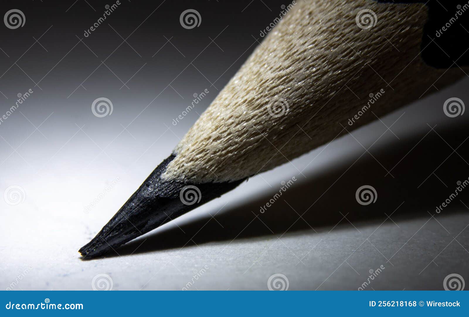 Macro Shot of a Sharp Pencil Edge on a Paper Stock Photo - Image of ...