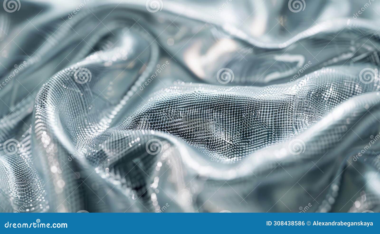 Macro Shot of a Silver Sequined Fabric Stock Illustration ...