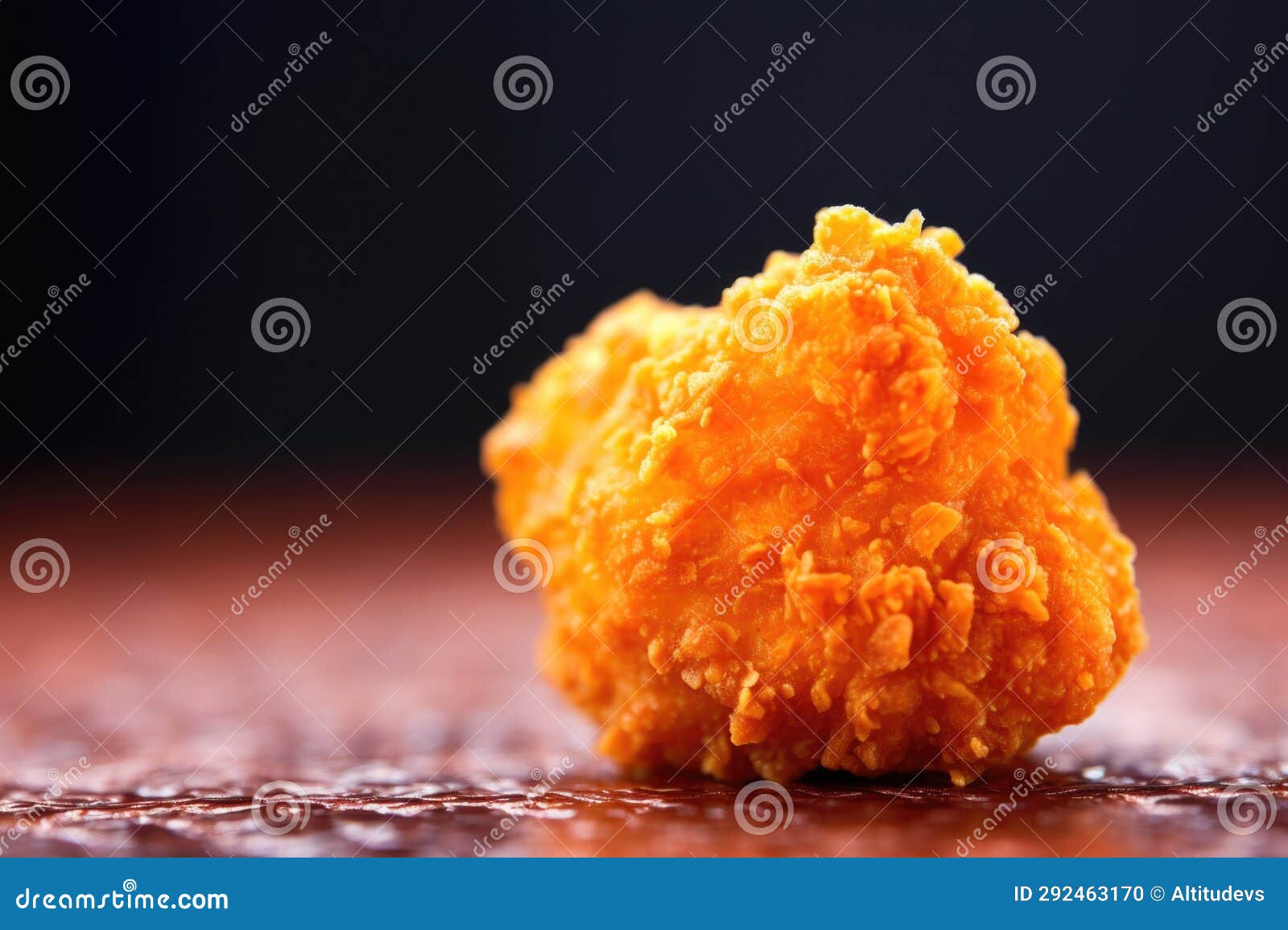 Macro Shot of a Single Chicken Nugget Stock Illustration - Illustration ...