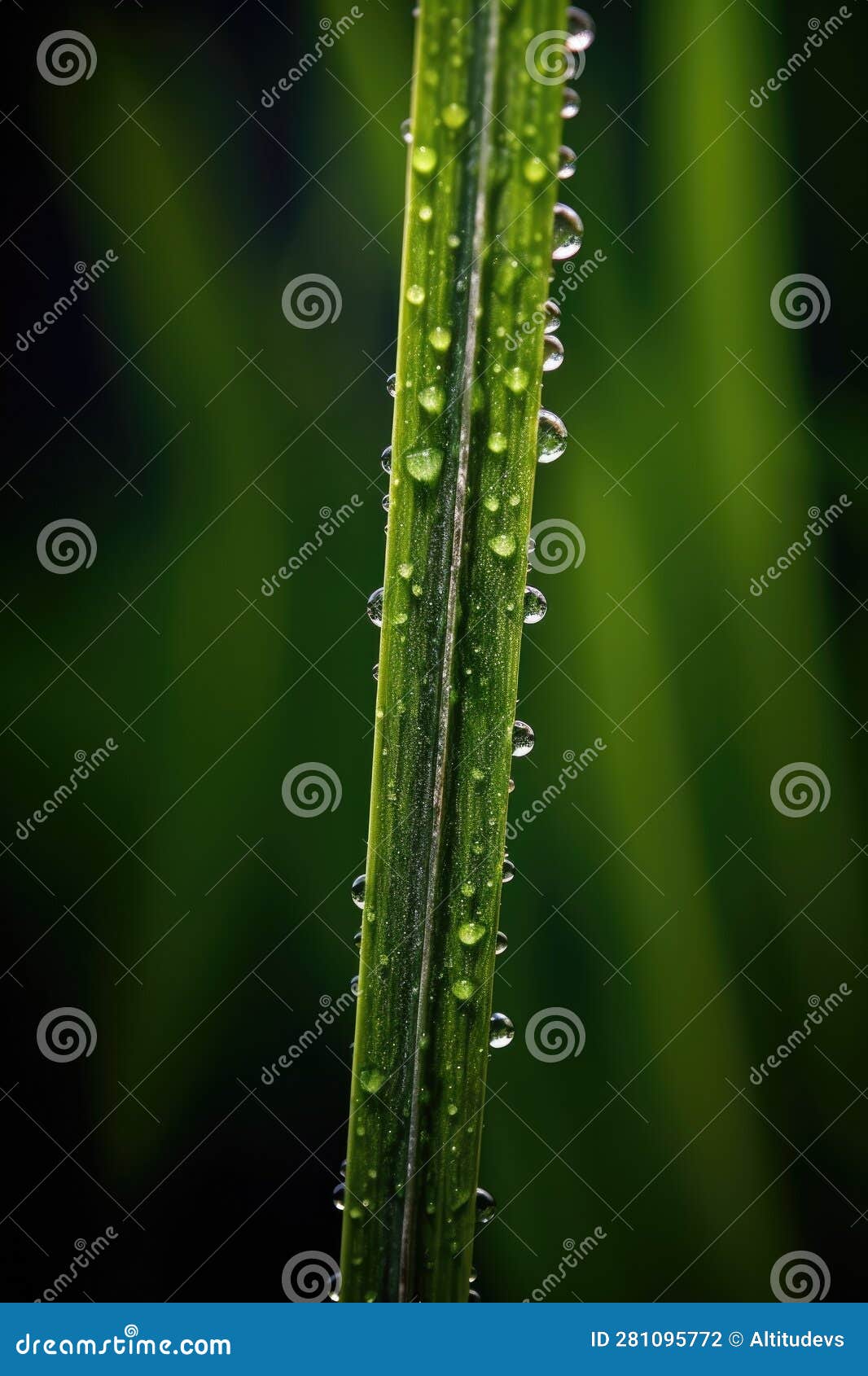 Macro Shot of a Single Grass Blade with Unique Texture Stock Photo ...