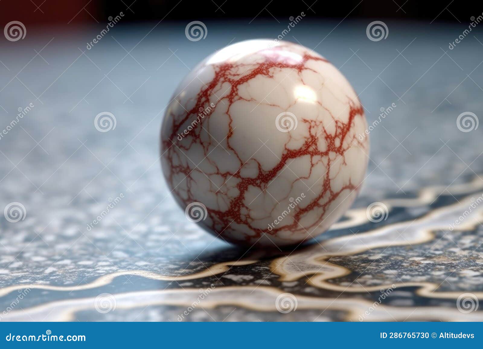 Macro Shot of a Single Marble with Beautiful Details Stock Illustration ...