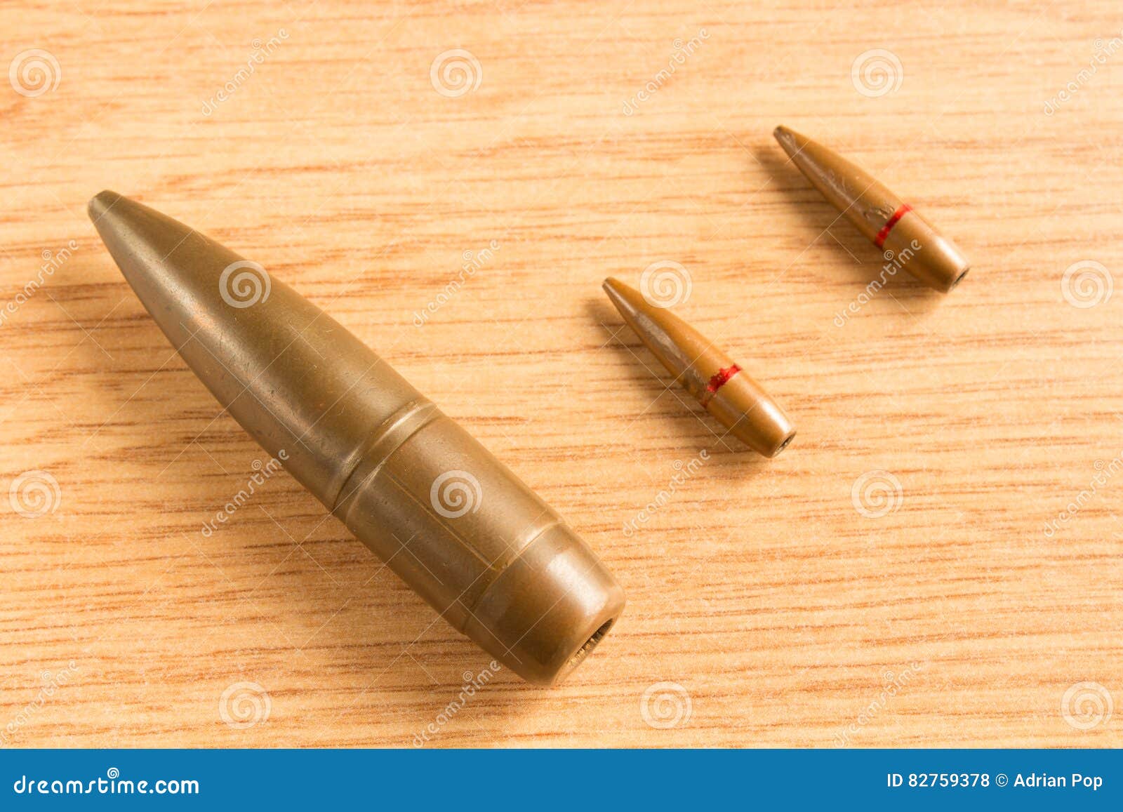 Macro Shot of Small and Big Caliber Bullets Stock Photo - Image of shot ...