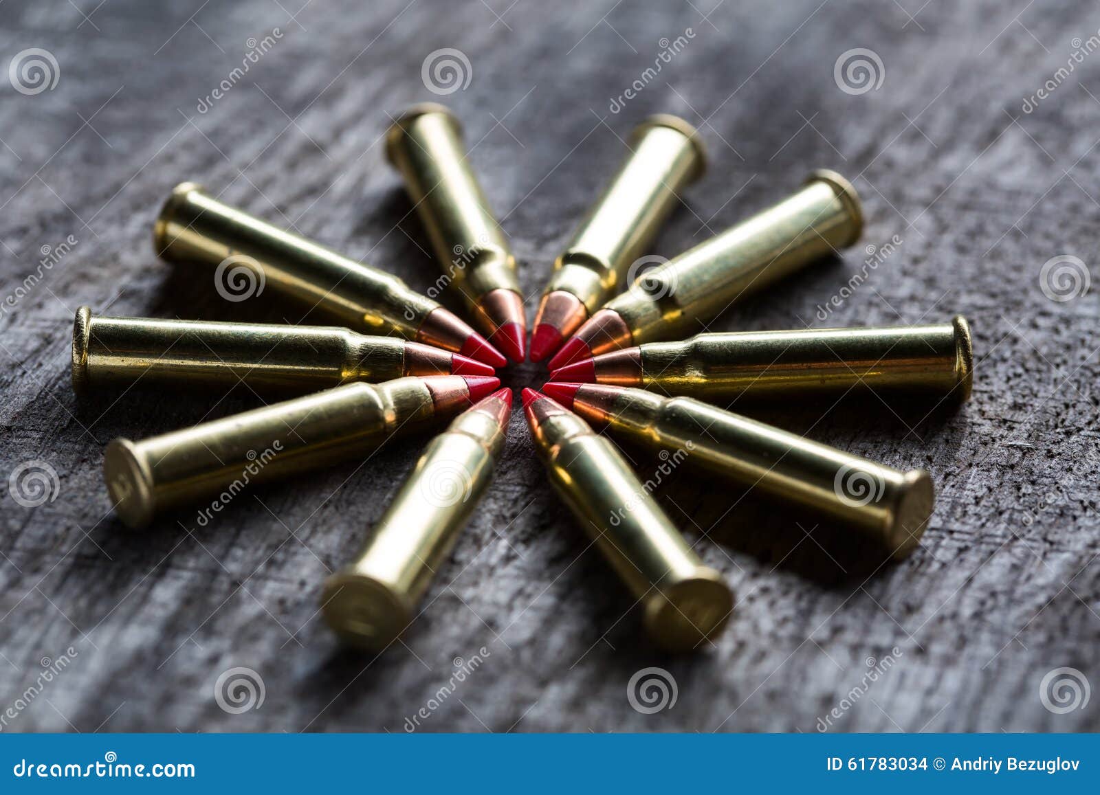 Macro Shot of Small-caliber Tracer Rounds with a Stock Photo - Image of ...