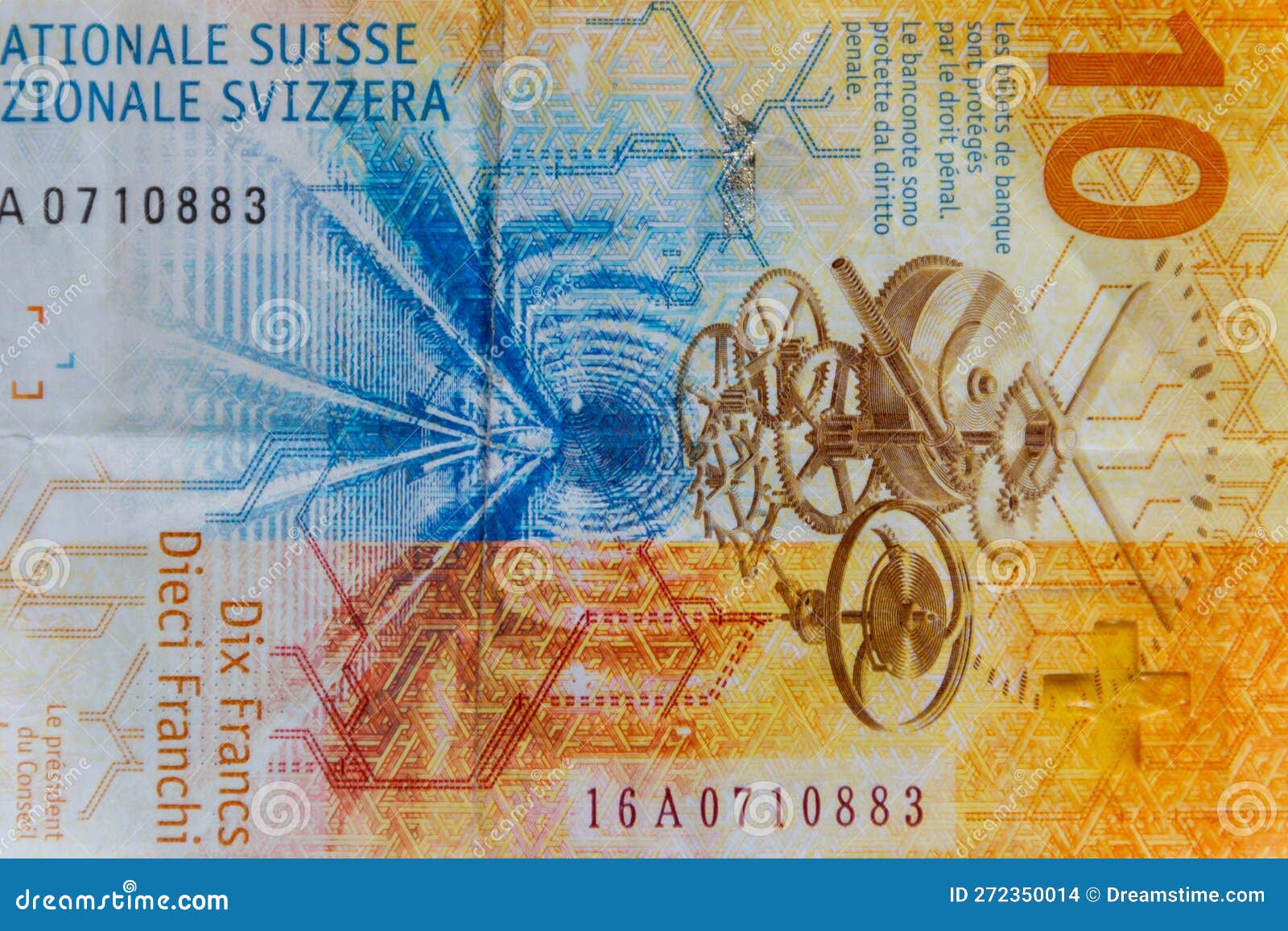 Macro Shot of Ten Swiss Francs Banknote Stock Photo - Image of business ...