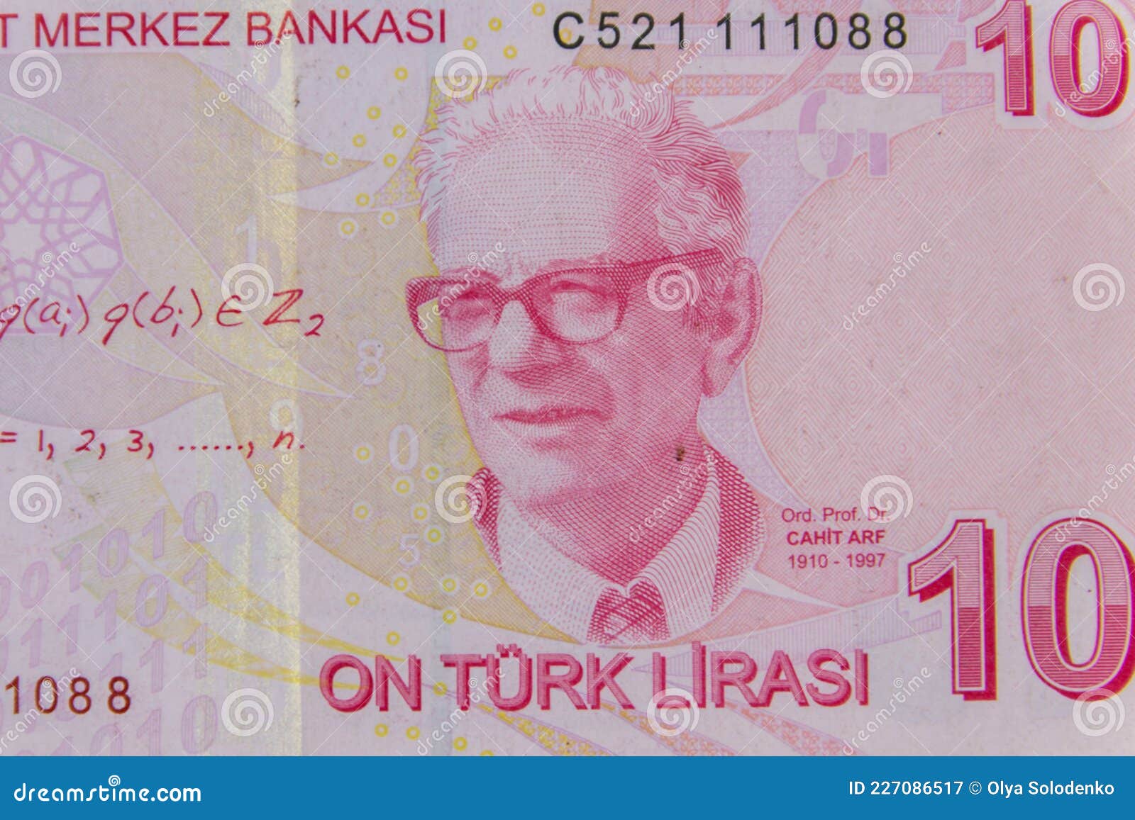 Macro Shot of Ten Turkish Lira Banknote Stock Image - Image of fund ...
