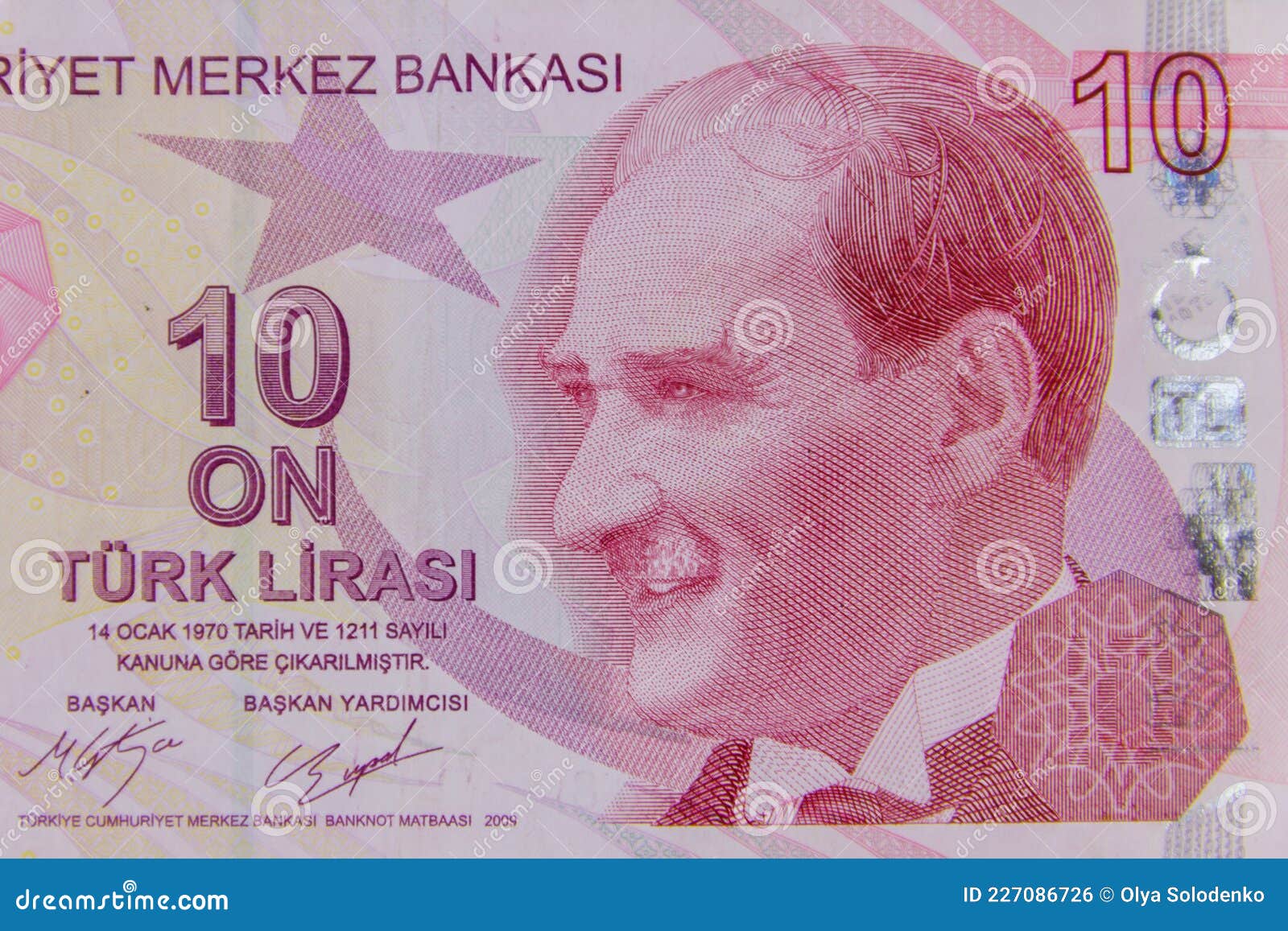 Macro Shot of Ten Turkish Lira Banknote Stock Photo - Image of note ...