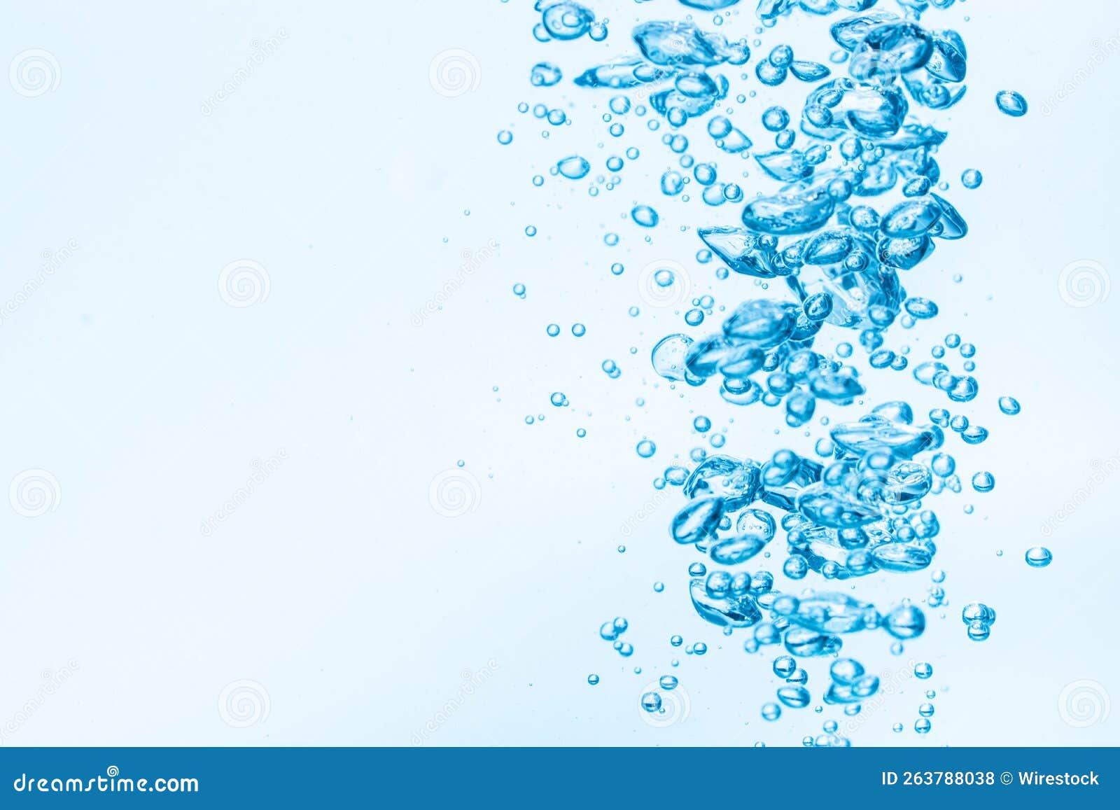 Macro Shot of the Texture of Clean Water with Bubbles in it Stock Photo - Image of liquid ...
