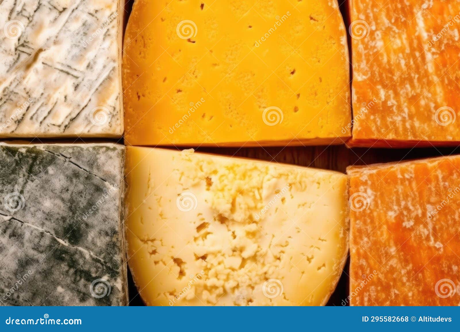 Macro Shot of Texture and Color Differences in Aging Cheese Stock ...