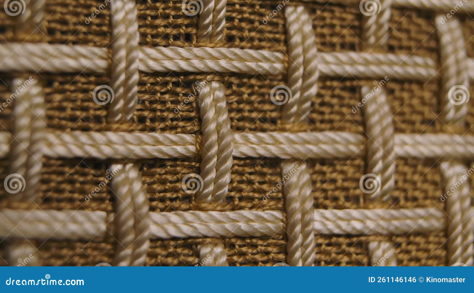 Macro Shot of the Texture of a Fibrous Threads, Checkered Structure ...